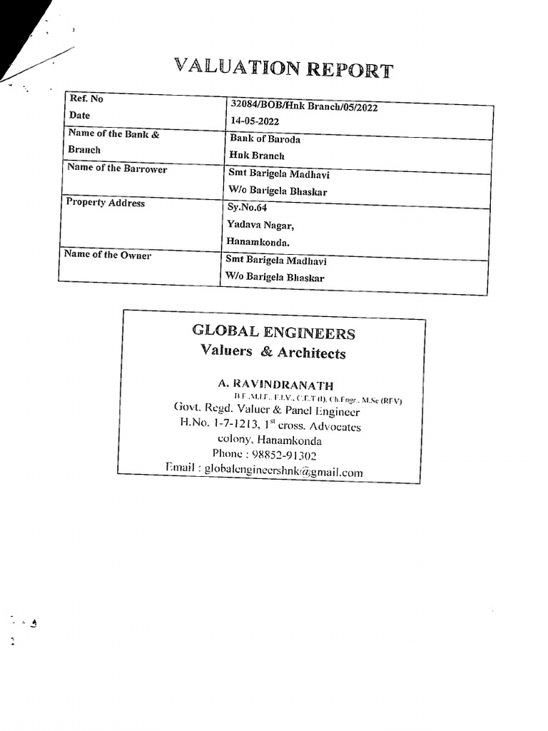 Other - Doc (Valuation Rpeort - 0001) | PDF