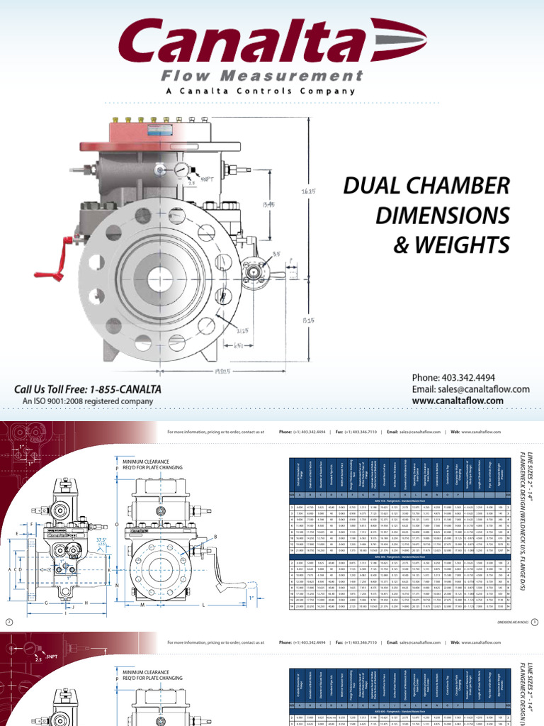 Canalta Weights Dimensions - DCOF | PDF | Pipe (Fluid Conveyance ...