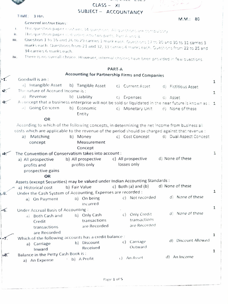 Class 12 Mjkps Question Paper | PDF | Debits And Credits | Depreciation
