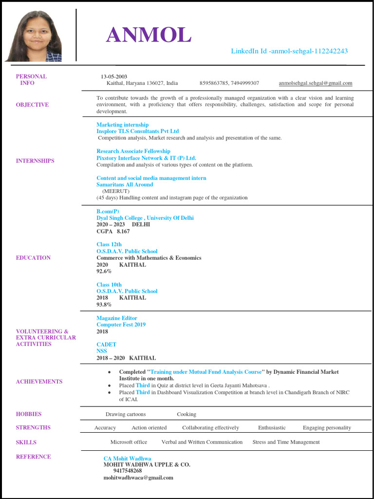 Anmol Resume | PDF | Business