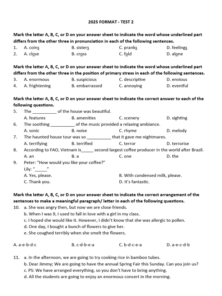 Practice Test 2 (2025 Format) | PDF | United Kingdom | Liberal Arts ...