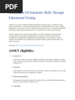 ASSET Examination | PDF | Learning