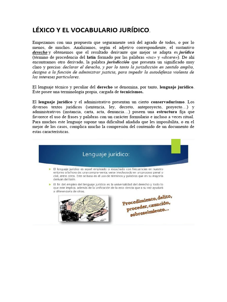 El Léxico y El Vocabulario Jurídico | PDF | Unión Europea | Comunidad ...