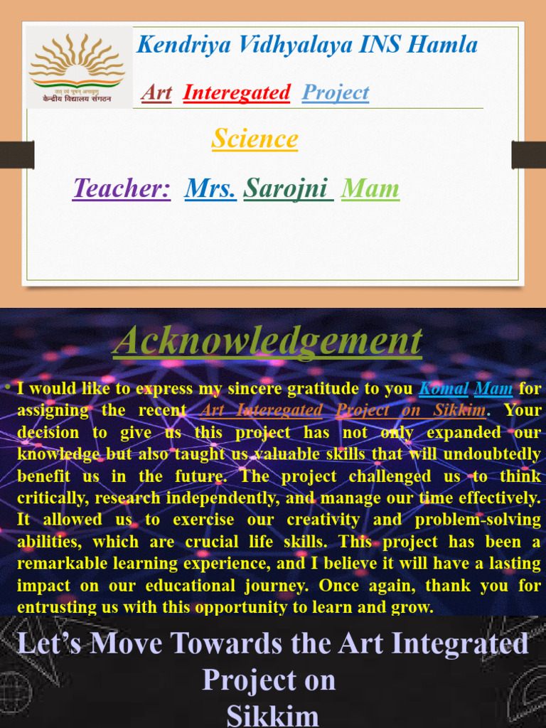 Art Integrated Project On Sikkim of Science by Bhavish Tikoo For Class ...