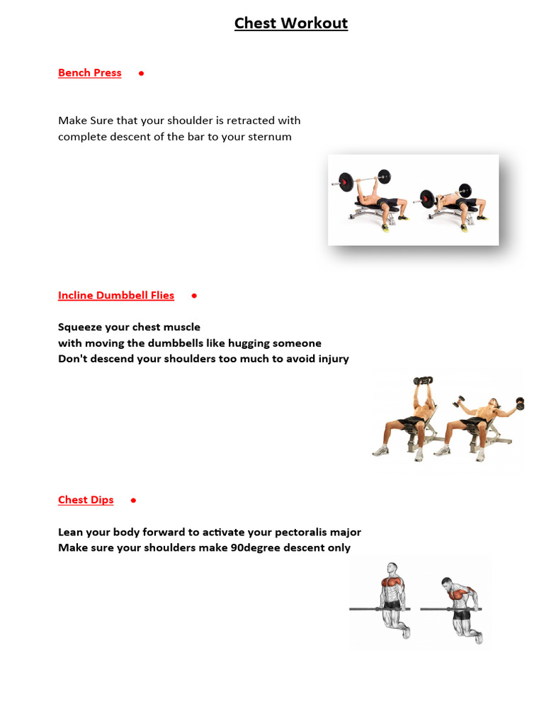Chest Workout final | PDF | Musculoskeletal System | Physical Exercise