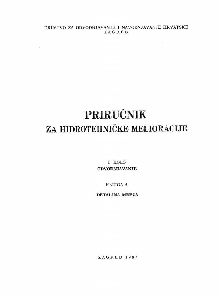 Odvodnja Kolo 1 Knjiga IV | PDF