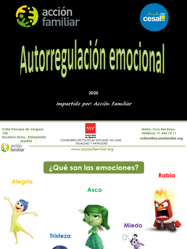 Diapositivas Autorregulación Emocional | PDF | Las emociones | Temor