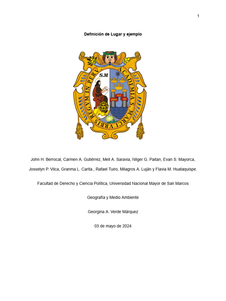 Geografía- Definición de Lugar y Ejemplo | PDF | Geografía | Entorno ...