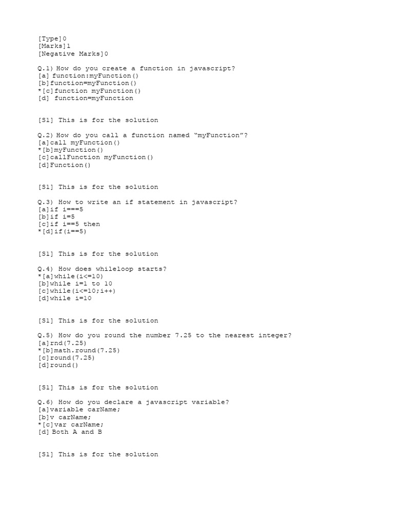 Java Script MCQ Set Paper 1 | PDF | Http Cookie | Java Script Java Script MCQ Set Paper 1 | PDF | Http Cookie | Java Script