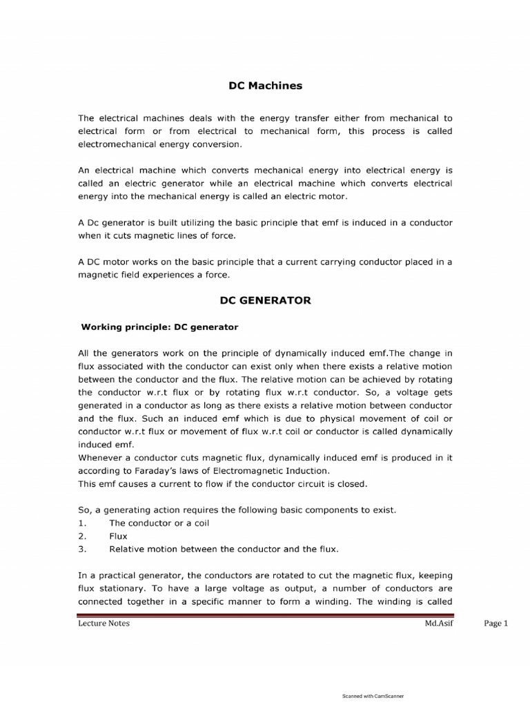 DC Generator | PDF