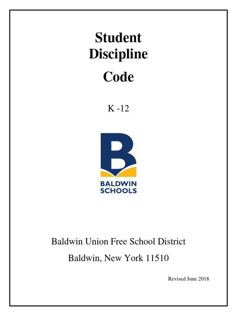 K.12 Student Discipline Code June 2018 v.1 | PDF | Bullying | Cyberbullying