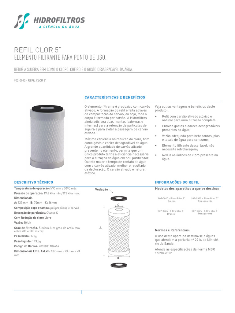 Referencia Filtro Clor 5 | PDF | Filtragem