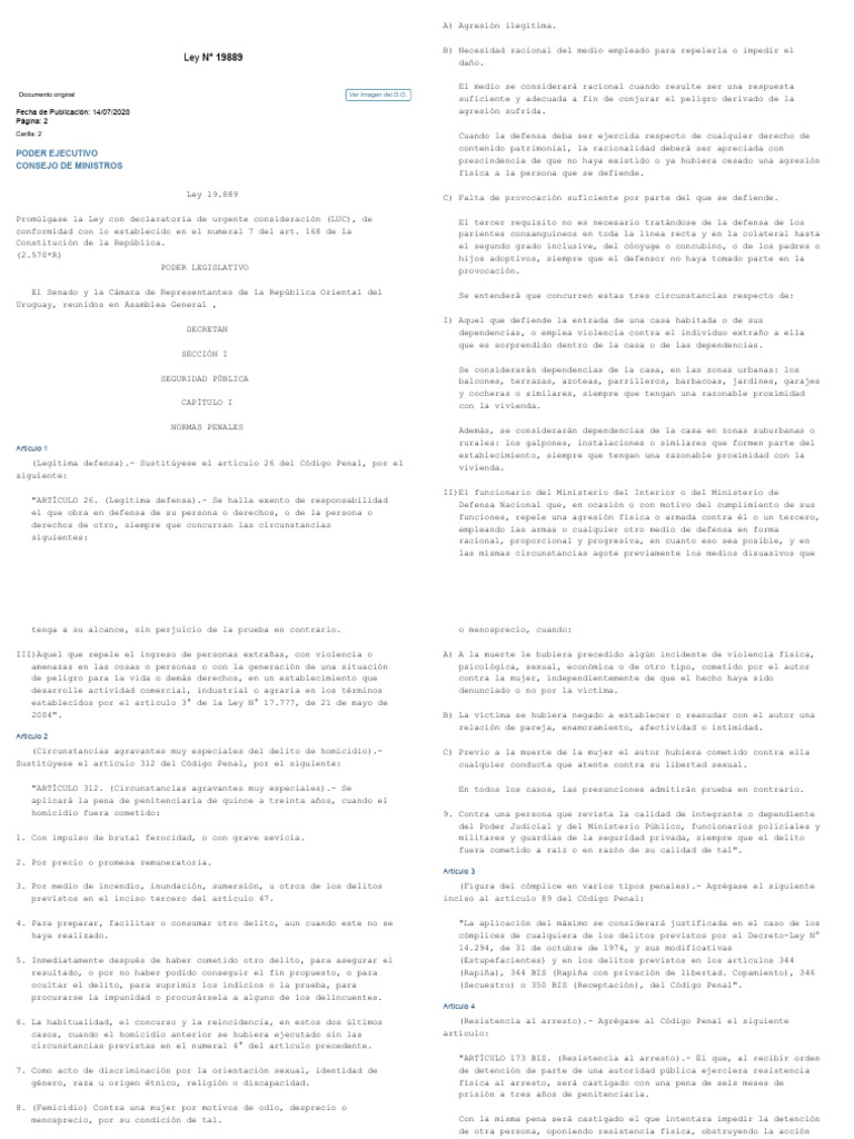 Ley #19889 LUC | PDF | Fiscal | Castigos