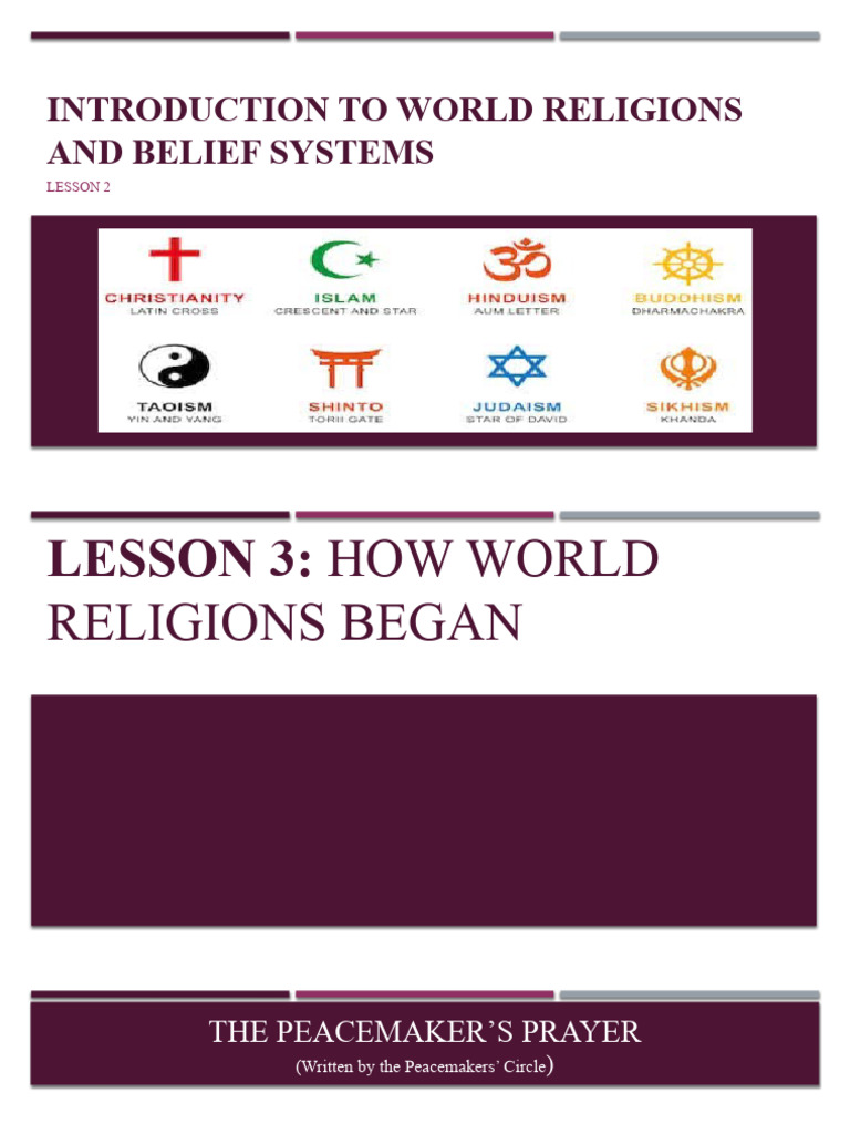 Lesson 2 How World Religions Began | PDF | Temple Mount | Temple In ...