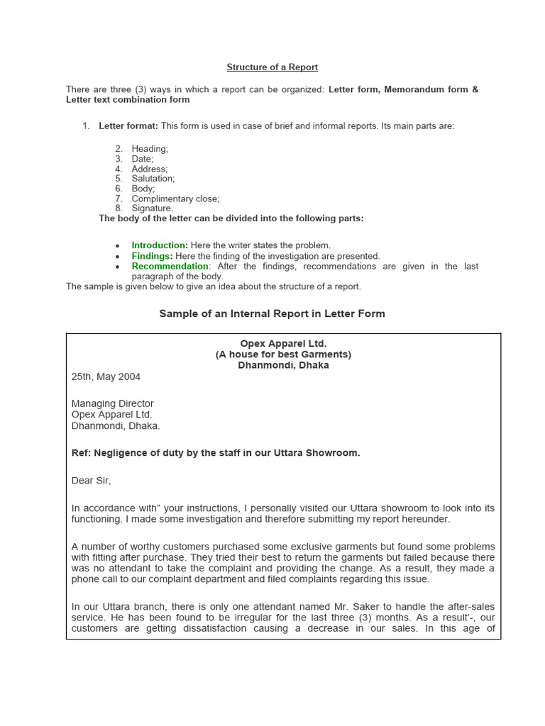 Report Structure and Formats Guide | PDF | Abstract (Summary)