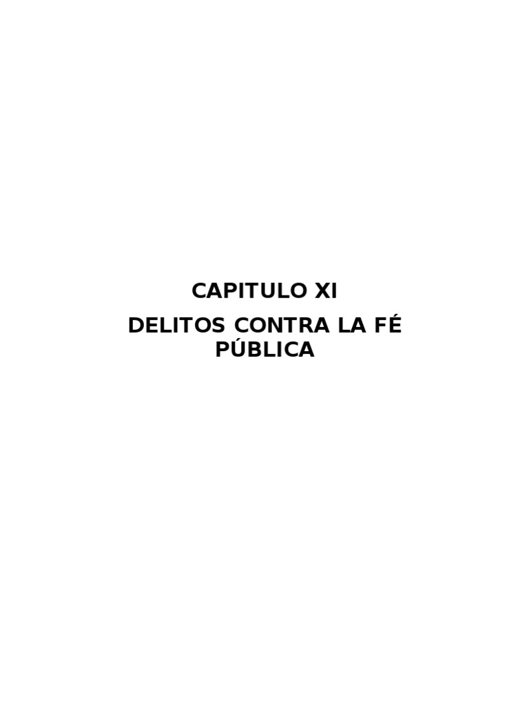 Delitos Contra La Fe Pública | PDF | Intención (Derecho Penal) | Delito