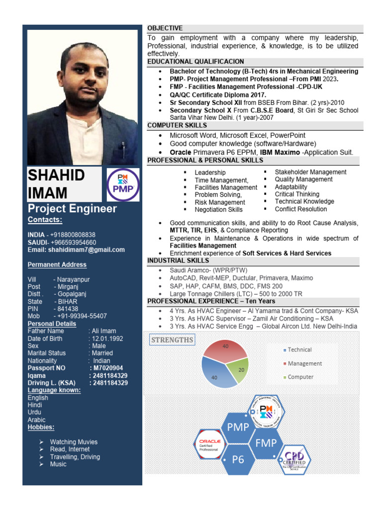 Shahid Imam Pe - CV 2023-1 | PDF | Building Automation