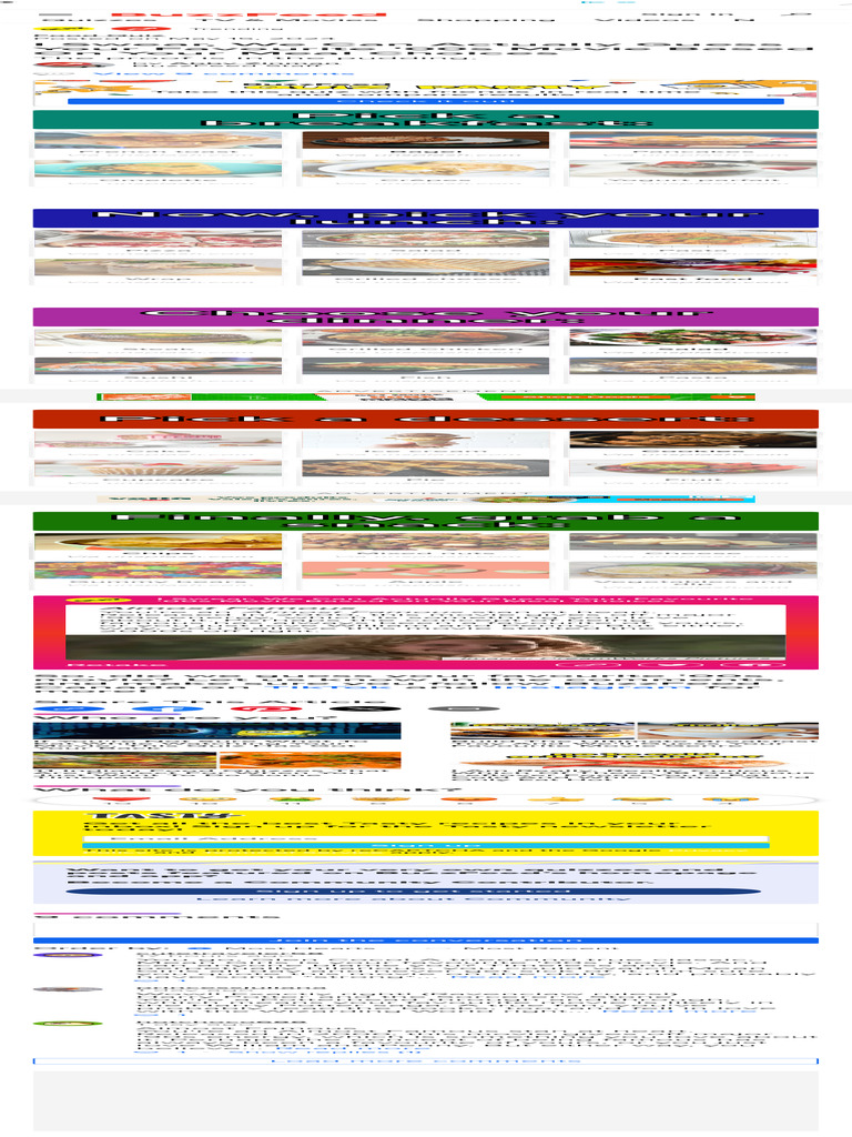 We'Ll Guess Your Favourite '00s Movie Quiz | PDF | Meal | Lunch