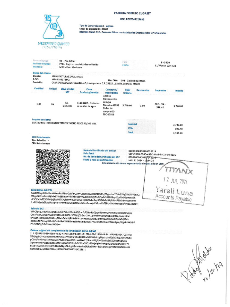 Factura Laboratorio | PDF