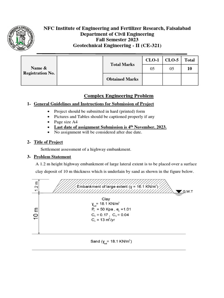 CEP-Geotechnical Engineering-II 2023-1 | PDF