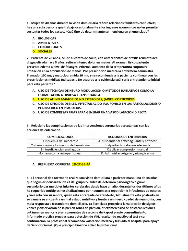 Caces 2024 Cuestionario | PDF | El embarazo | Parto