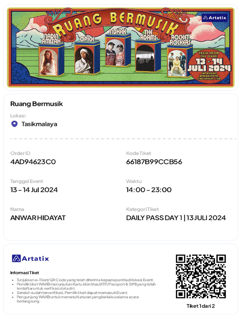 E-Tiket Event Ruang Bermusik 2 | PDF