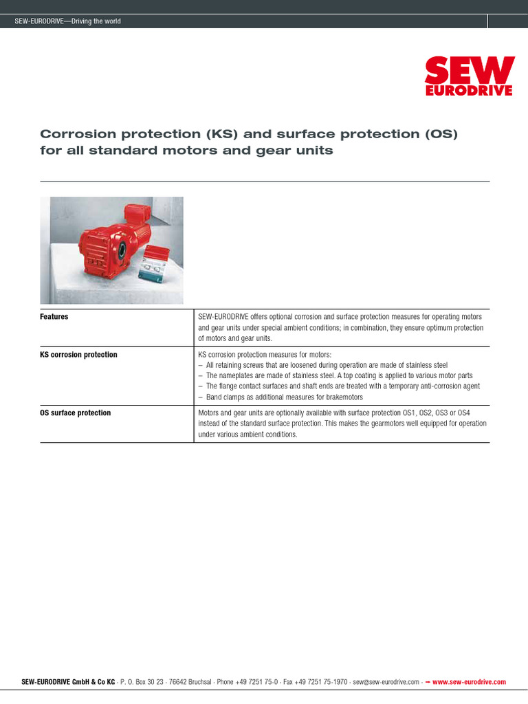 Documentatie SEW 8 1 Protectie Coroziune Protectie Suprafata Motoare ...