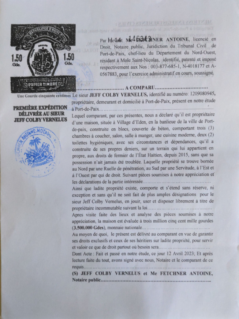 Titre de Propriété | PDF Titre de Propriété | PDF