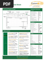 Excel Cheat Sheet | PDF | Microsoft Excel | Software