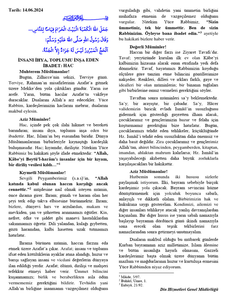 Nsan Hya Toplumu N A Eden E Ssiz Badet Hac | PDF