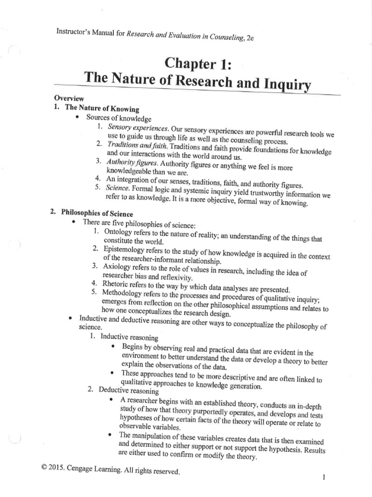 Chapter 1 Study Notes | PDF