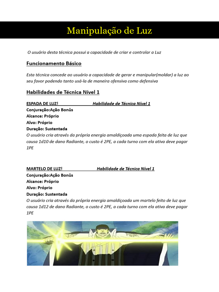 Técnica - Manipulação de Luz | PDF