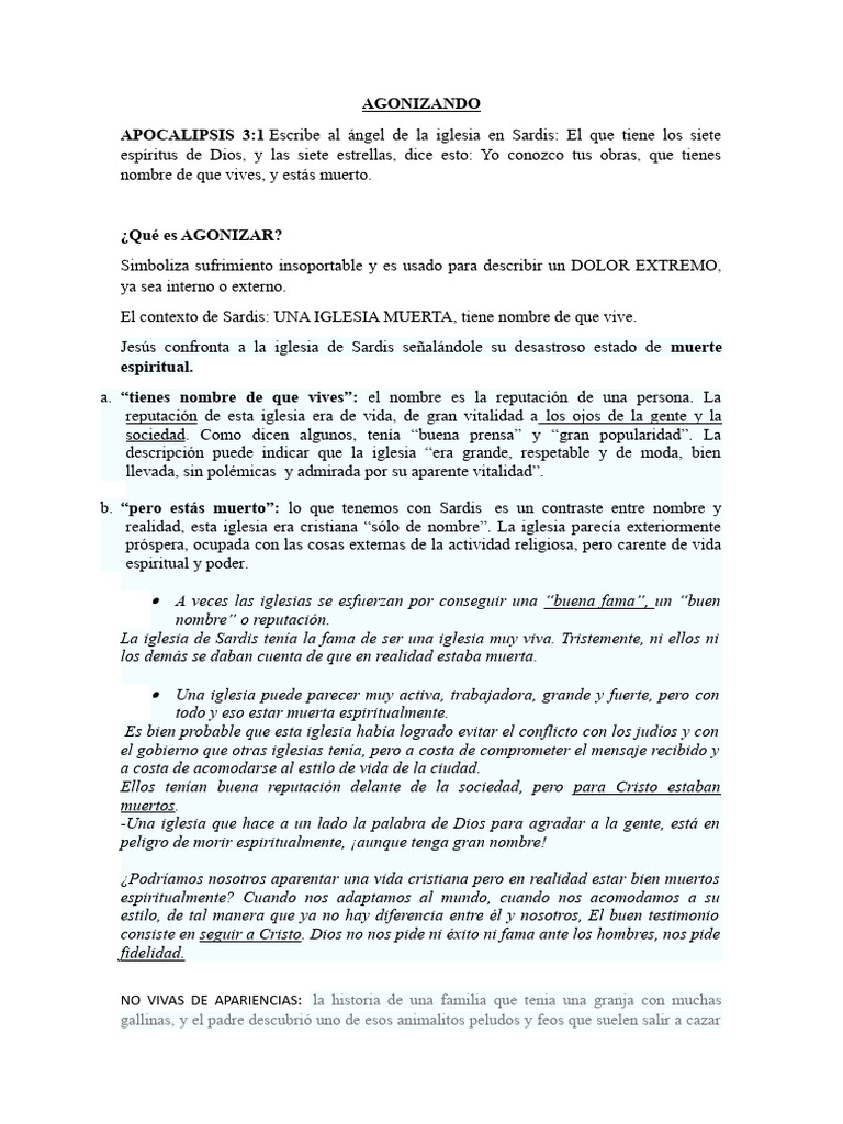 Predica AGONIZANDO | PDF | Cristo (título) | Pecado