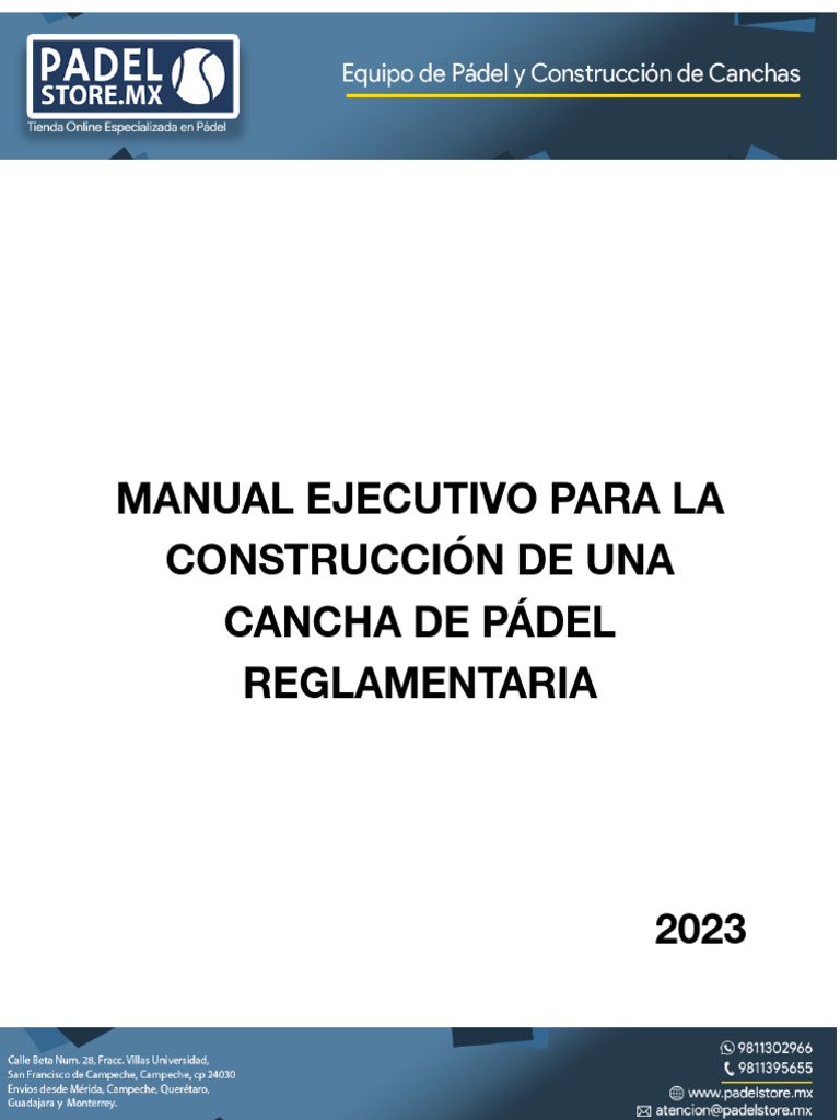 Manual de Construcción Cancha de Pádel (6) | PDF | Tornillo | Hormigón
