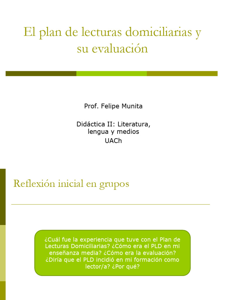 Evaluación Plan Lector | PDF | Enseñando