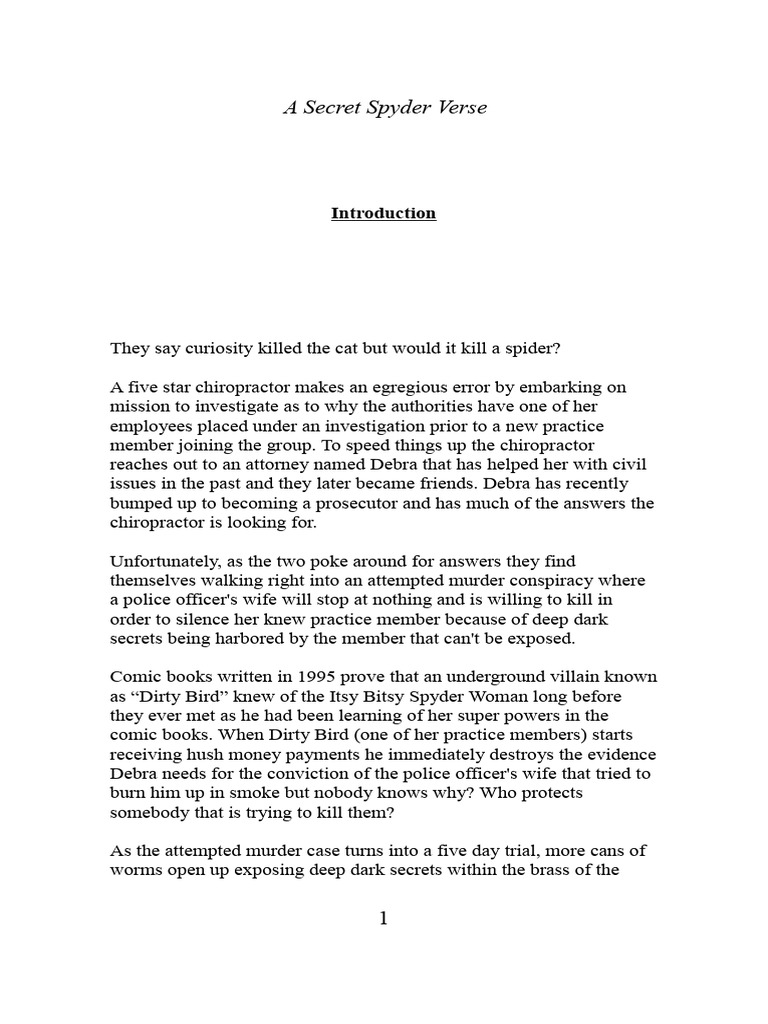Unpublished A Secret Spyder Verse | PDF | Courtroom