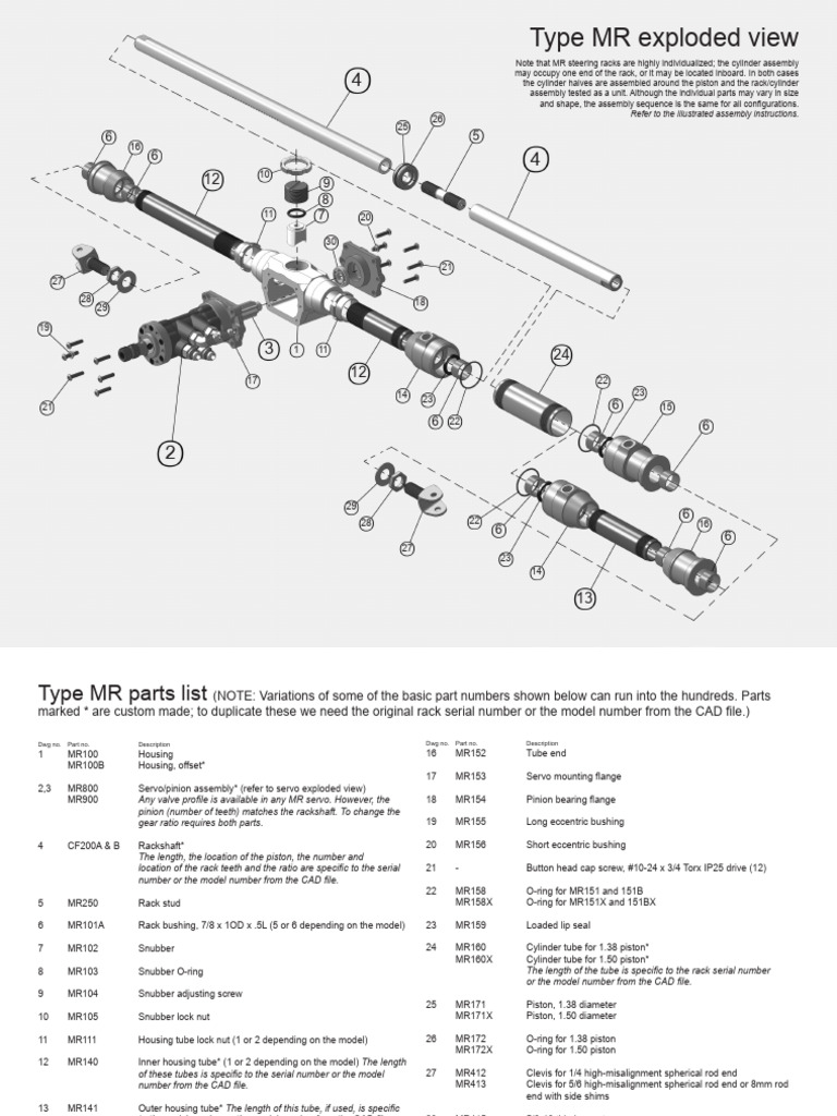 Type MR Exploded View and Parts List | PDF | Mechanical Engineering