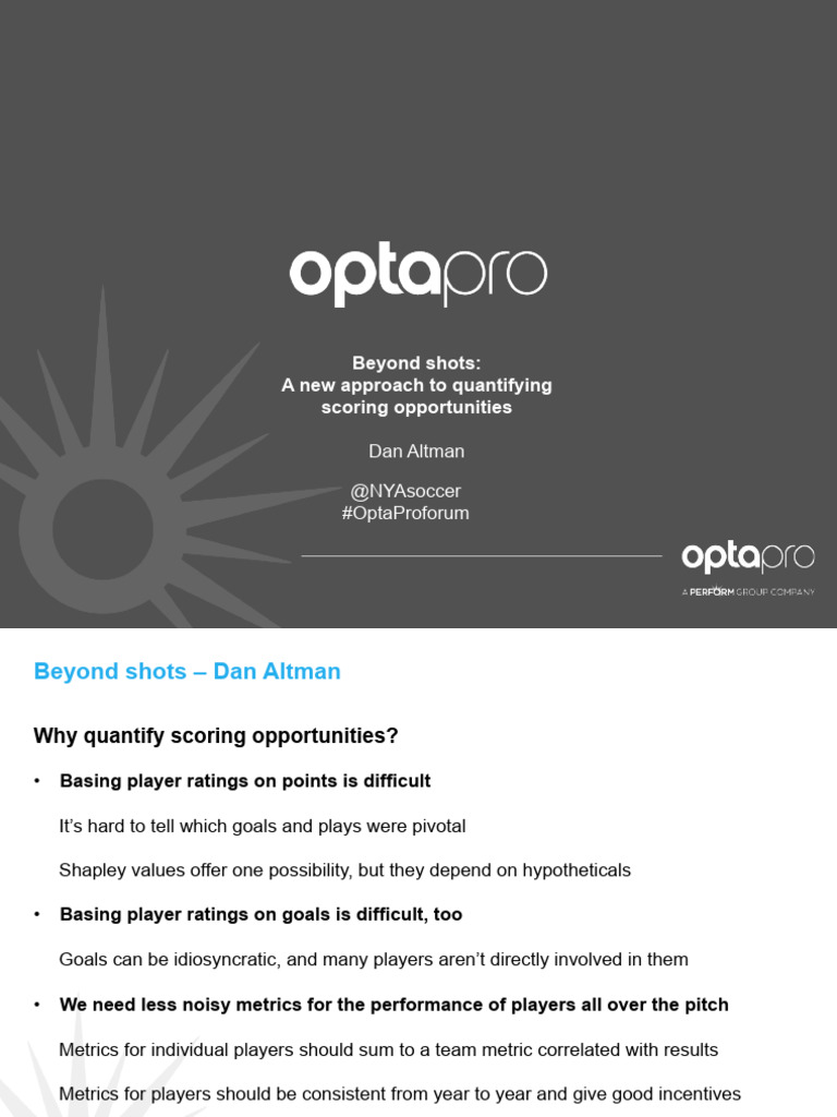 Advancing Player Metrics with Opta F24 | PDF