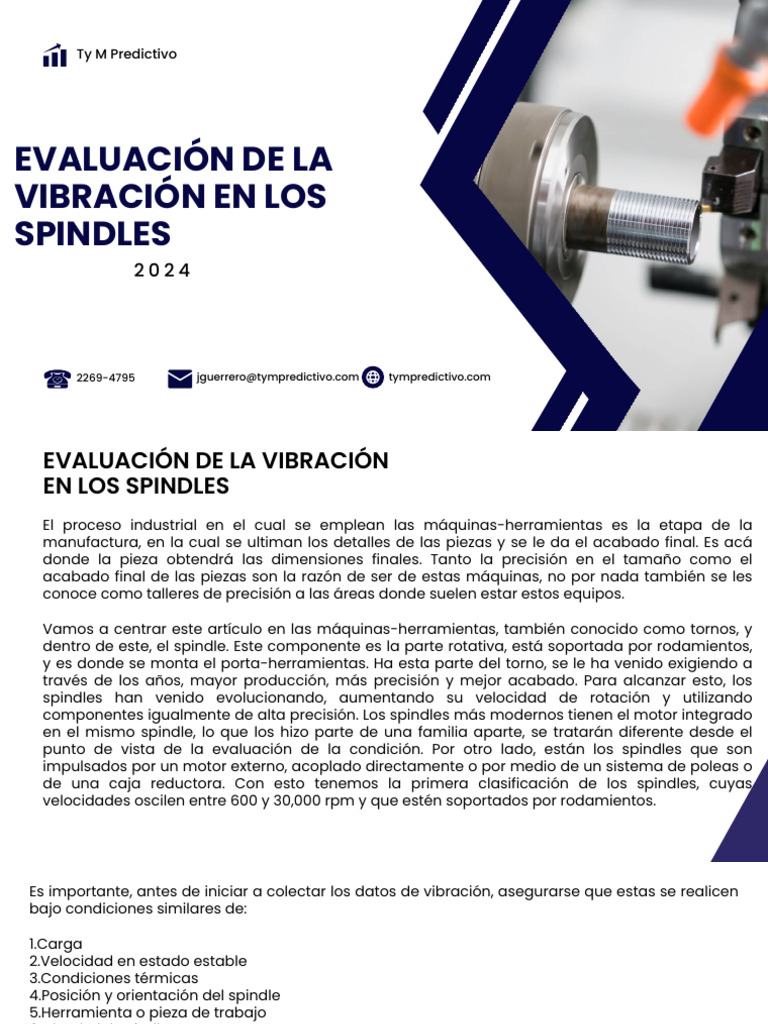 Evaluación de La Vibración en Los Spindles | PDF | Medición | Herramienta de máquina