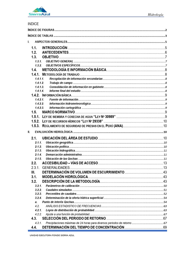 Informe Hidrológico Junin | PDF | Agua | Cuenca de drenaje