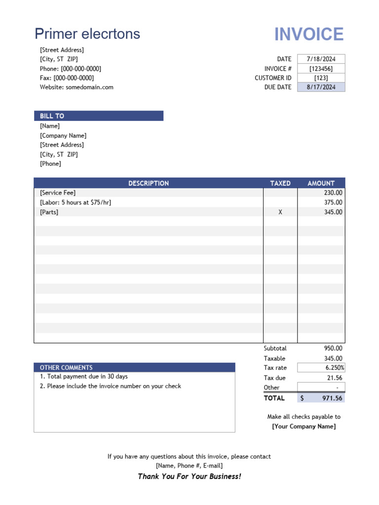 Invoice Template | PDF | Invoice | Computing