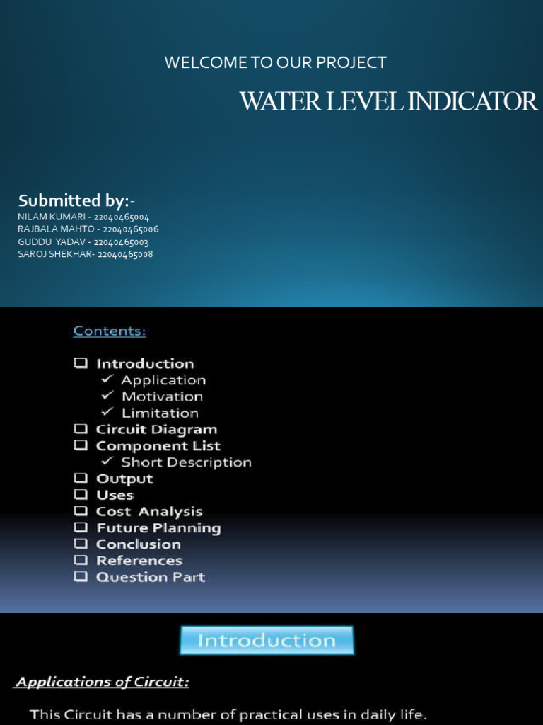 Water Level Indicator | PDF | Home & Garden | Technology & Engineering