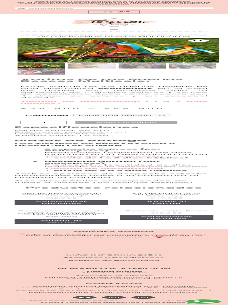 Varitas de Los Buenos Deseos Multicolor - Toques de Boda | PDF