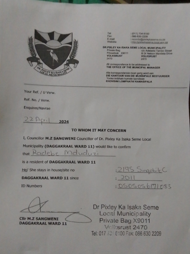 Proof of Residence | PDF