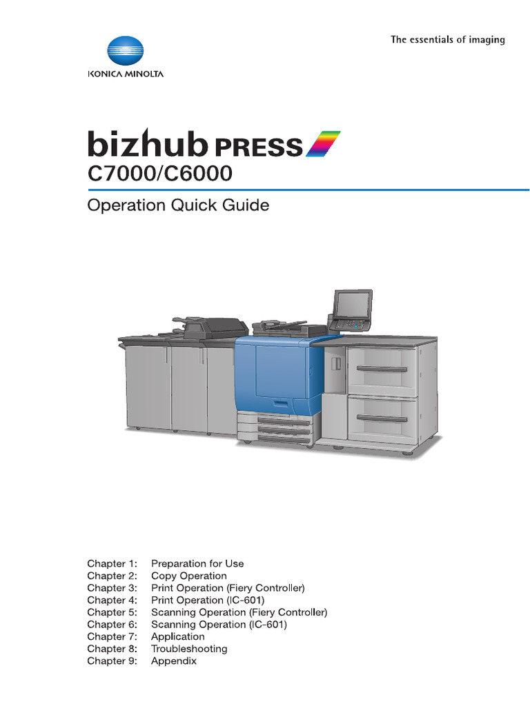 Bizhub Press c7000 | PDF | Image Scanner | Printer (Computing)