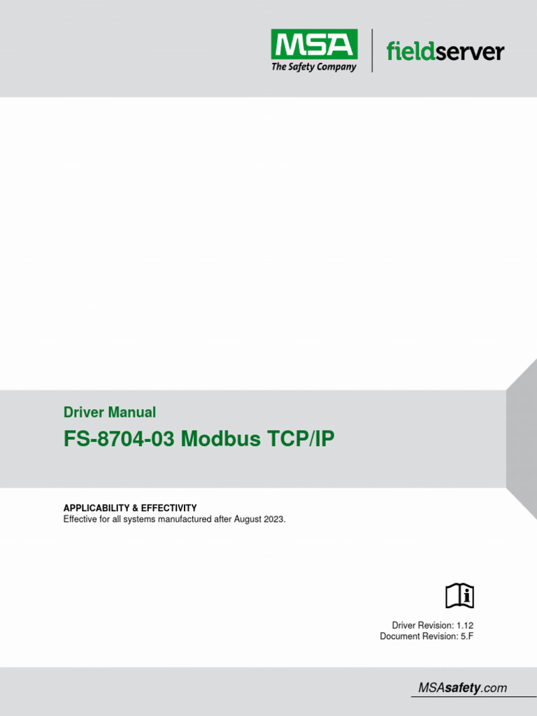 Fs 8704 03 Modbus Tcp Ip Protocol | Download Free PDF | Port (Computer Networking ...