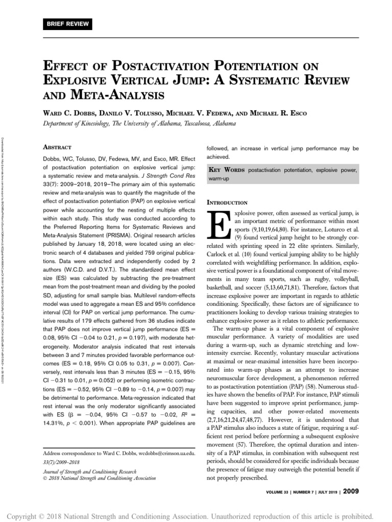 Effect of Postactivation Potentiation On Explosive.31 | PDF | Effect ... Effect of Postactivation Potentiation On Explosive.31 | PDF | Effect ...
