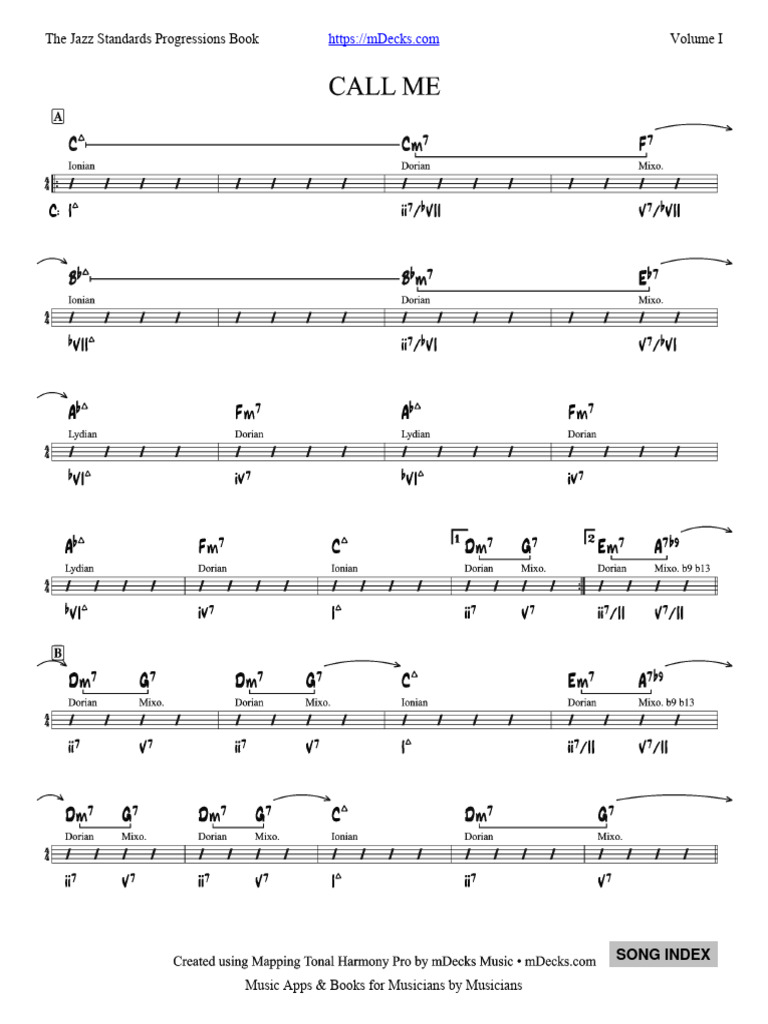 Call Me - Jazz Standards Progressions Book Analyzed | PDF | Music ...