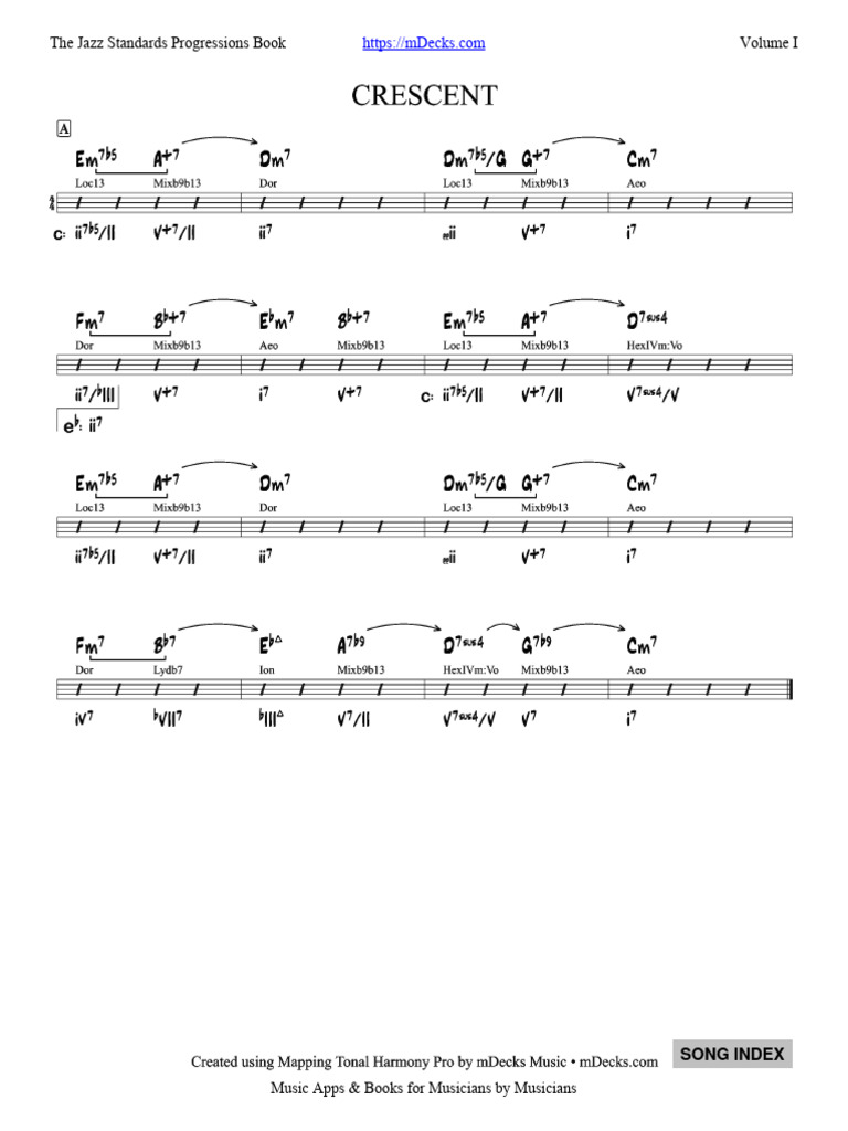 Crescent - Jazz Standards Progressions Book Analyzed | PDF | Elements ...