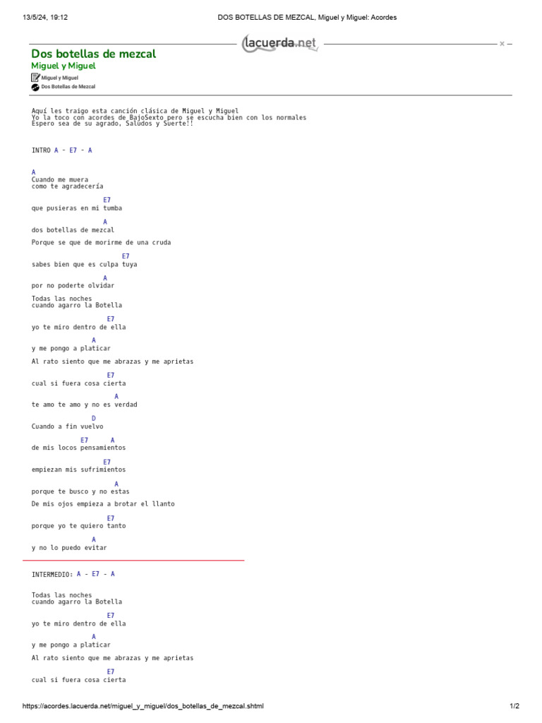 Dos Botellas de Mezcal Miguel y Miguel | PDF